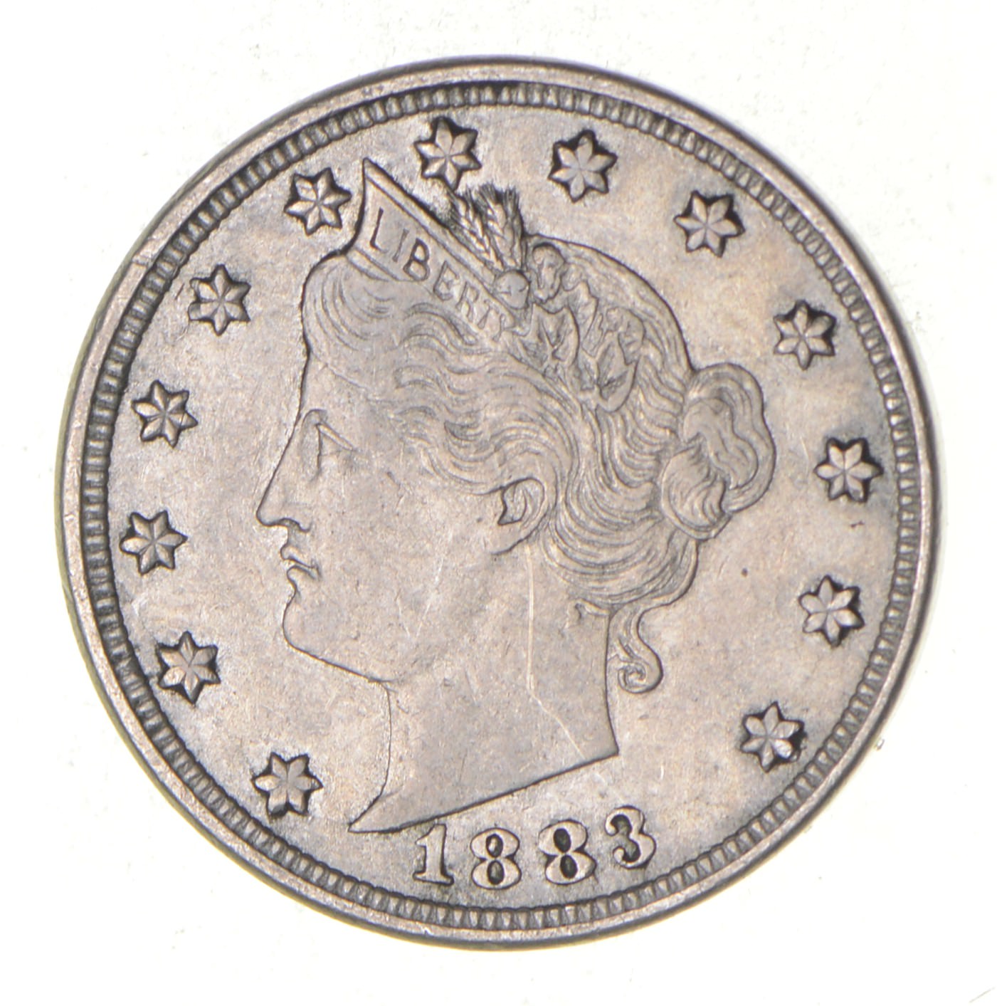 XF+ **Rare** 1883 'NO Cent' Liberty V Nickel - Tough - First Year Issue ...