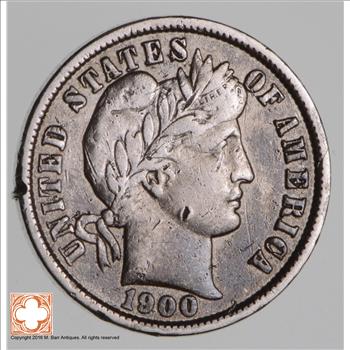 10c Crisp - 1900 Barber Dime - Stunning Detail! - Look it Up ...