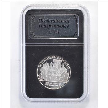 1770s Declaration Of Independance 1/2 Troy Ounce Silver Bullion Coin ...