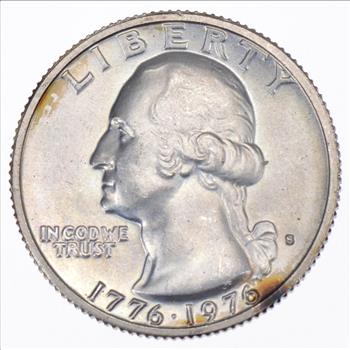 1776-1976 Washington Silver Bicentennial Quarter - 40% Silver - San ...