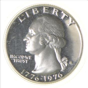 1776-1976 Washington Silver Bicentennial Quarter - 40% Silver - San ...