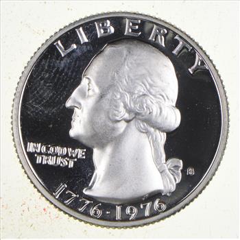 1776-1976 Washington Silver Bicentennial Quarter - 40% Silver - San ...