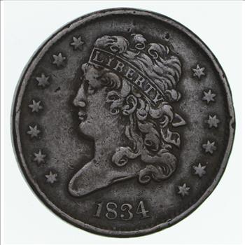 1834 Classic Head Half Cent - EARLY US COIN! | Property Room