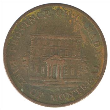 1844 Canada Bank of Montreal Half Penny Bank Token | Property Room