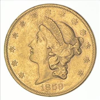 1859 $20 Liberty Head Gold Double Eagle | Property Room