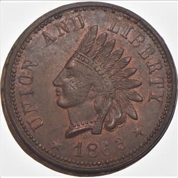 1863 Union & Liberty Civil War Token Off Center | Property Room