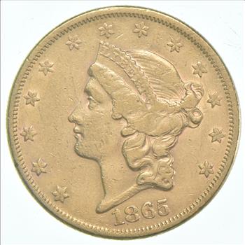 1865 $20 Liberty Head Gold Double Eagle | Property Room