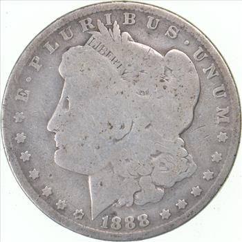 1888-O HOT LIPS Vam 4 Morgan Silver Dollar - TOUGH Variety | Property Room