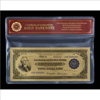 1918 Philadelphia Battleship $2 Gold Color- Beautifully Displayed ...