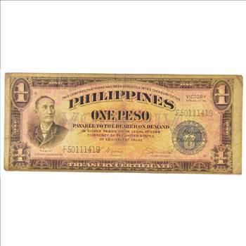 1940s Philippines One Peso "Victory" Note | Property Room