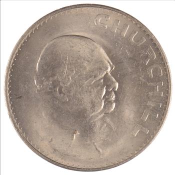 1965 Great Britain Winston Churchill Commemorative Crown Coin ...