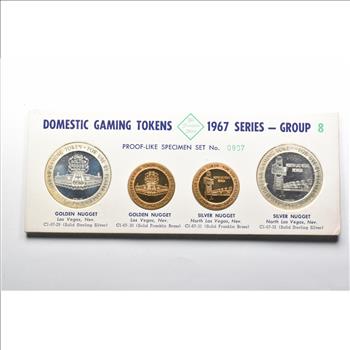 1967 Series Domestic Gaming Tokens Group 8 Proof Like Set Of 4 Specimen ...