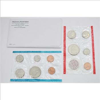 1971 11 Coin Unc. U.S. Mint Set PD and S | Property Room