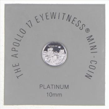 1973 Apollo 17 Eyewitness Platinum 10MM Mini Coin - The Franklin Mint ...