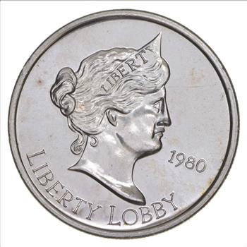 1980 Liberty Lobby One Dollar Silver Eagle 1 oz 999 Fine Silver Round ...