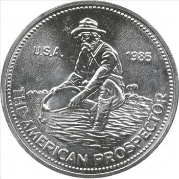 1985 Engelhard American Prospector Silver Round 1 Troy Oz .999 Fine ...