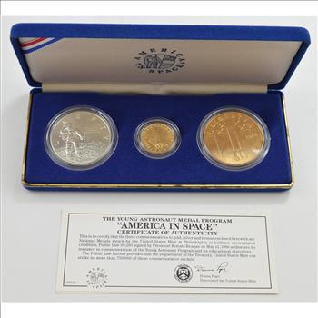 1988 America in Space Three-Piece Commemorative Coin Set | Property Room