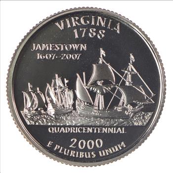 2000-S Virginia State Washington Quarter - Proof Cameo | Property Room
