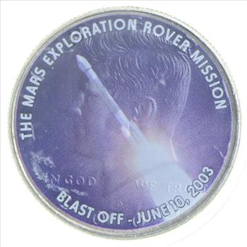 2005-D Commemorative Space Overlay Kennedy Half Dollar - Mars ...