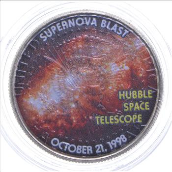 2007-P Hubble Space Telescope SPACE Colorized Kennedy Half Dollar ...