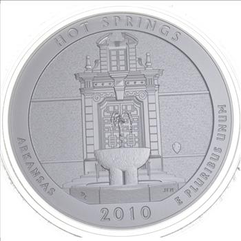 2010 ATB 5 Oz 999 Fine Silver Coin - ATB - Hot Springs Arkansas ...