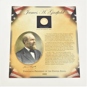 2011 James A. Garfield Presidential Dollar & Historic Stamps ...