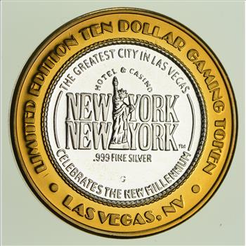 .999 Fine Silver Center New York, New York Casino Chip Limited Edition ...