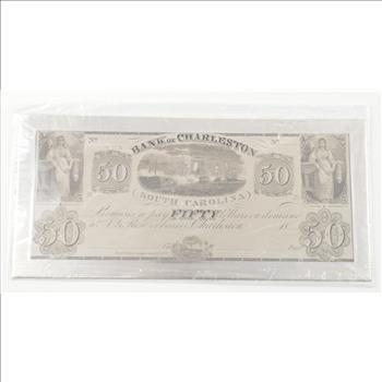 Bank Of Charleston South Carolina Sterling Silver Art Bar - .925 - 151. ...