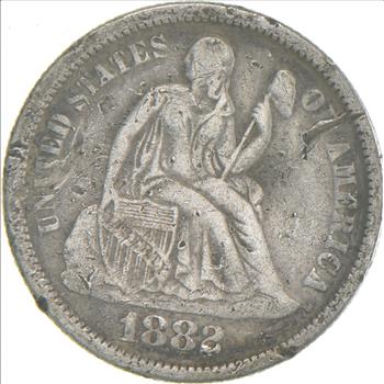 Better 1882 Seated Liberty Dime | Property Room