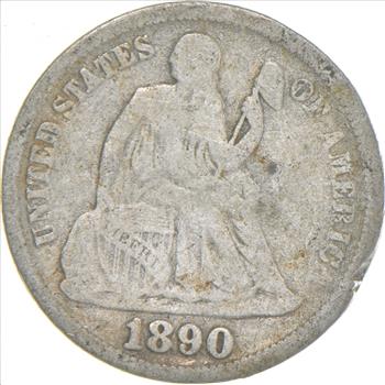 Better 1890 Seated Liberty Dime | Property Room