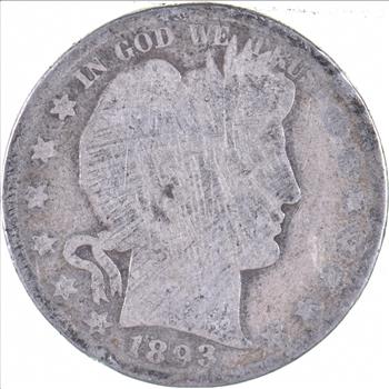 Better 1893 US Barber 90% Silver Half Dollar Coin Collection Set Break ...