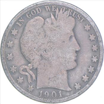 Better 1901 US Barber 90% Silver Half Dollar Coin Collection Set Break | Property Room