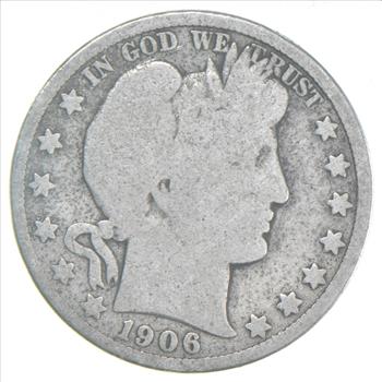 Better 1906-D - US Barber 90% Silver Half Dollar Coin Collection Set Break | Property Room