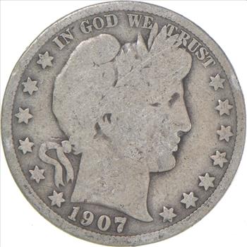 Better 1907 US Barber 90% Silver Half Dollar Coin Collection Set Break ...