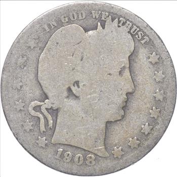 Better 1908 - US Barber 90% Silver Quarter Coin Collection Set Break ...