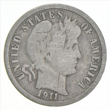 Better 1911-D US Barber Liberty Silver Dime Coin Collection Lot Set Break | Property Room