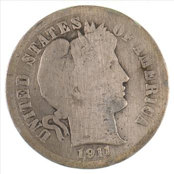 Better 1911-S US Barber Liberty Silver Dime Coin Collection Lot Set Break | Property Room