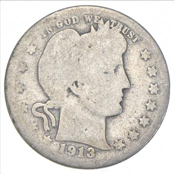 Better 1913 - US Barber 90% Silver Quarter Coin Collection Set Break ...
