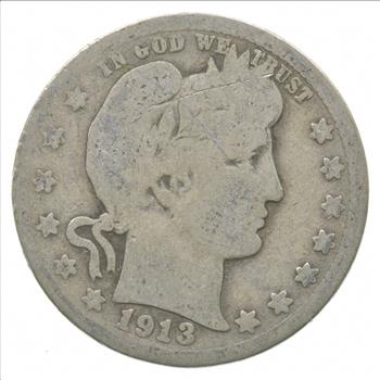Better 1913-D US Barber 90% Silver Quarter Coin Collection Set Break ...