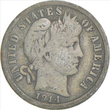 Better 1914-S US Barber Liberty Silver Dime Coin Collection Lot Set Break | Property Room