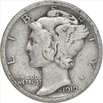 Better 1919 US Mercury 90% Silver Dime Coin Collection Lot Set Break ...
