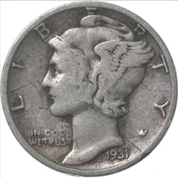 Better 1931-S US Mercury 90% Silver Dime Coin Collection Lot Set Break ...