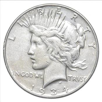Better - 1934 - Peace Silver Dollar - 90% US Coin | Property Room