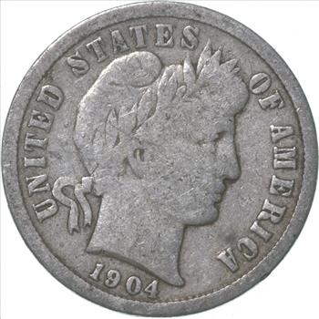 Better Date 1904 US Barber Liberty Silver Dime Coin Collection Lot Set Break | Property Room