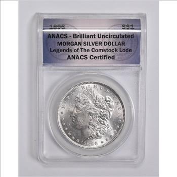 BU 1896 Morgan Silver Dollar - Legends Of The Comstock Lode - Graded ...