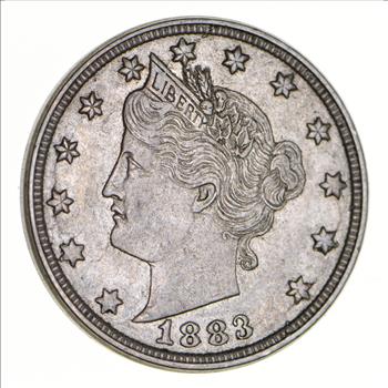 Choice AU+ 1883 NO CENT - Liberty V Nickels - RARE | Property Room