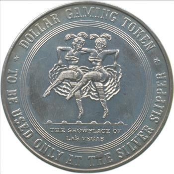 Collectible $1 Silver Slipper Casino Souvenir Chip 1960's Vintage Token ...