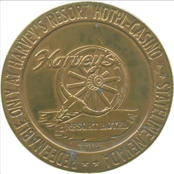 Collectible Harvey's Resort Hotel Casino Souvenir Chip 1960's Vintage ...