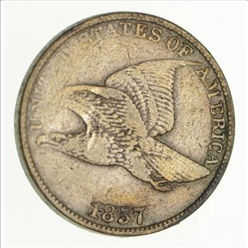 CRISP - 1857 - Flying Eagle United States Cent - RARE | Property Room