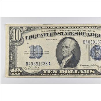 CRISP - 1934-D SILVER CERTIFICATE - US $10 Note - Higher Grade ...